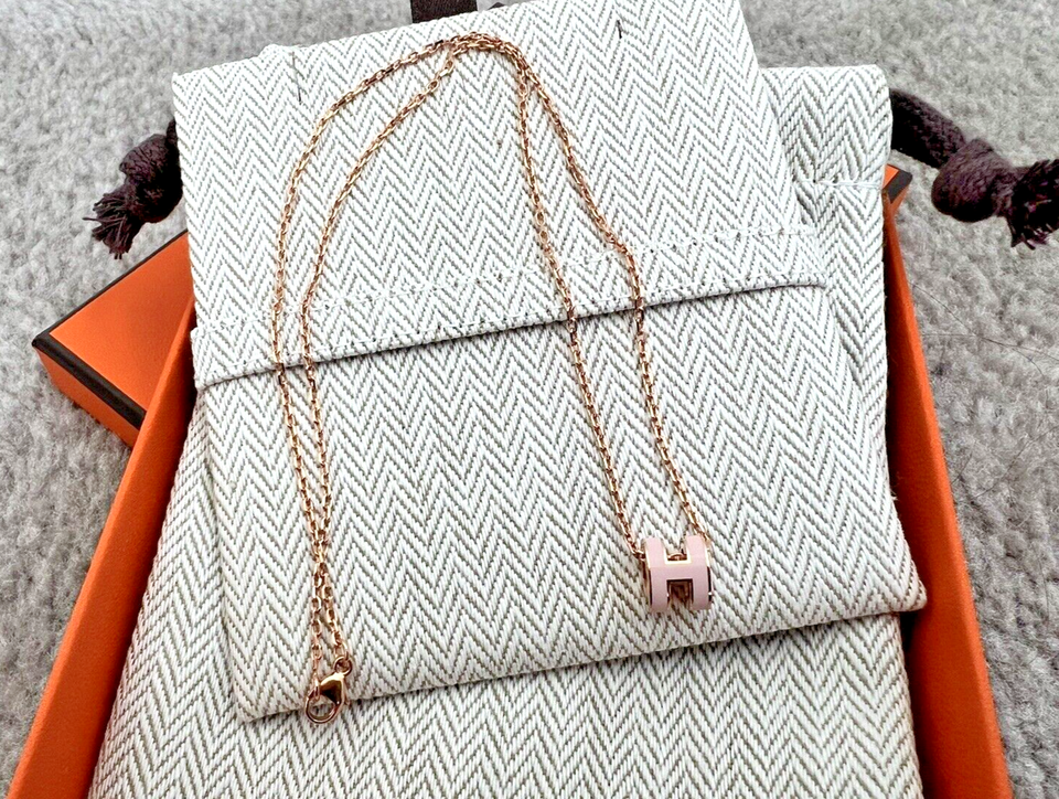 Hermes BRAND NEW Mini Pop H pink rose dragree rose gold hardware | eBay