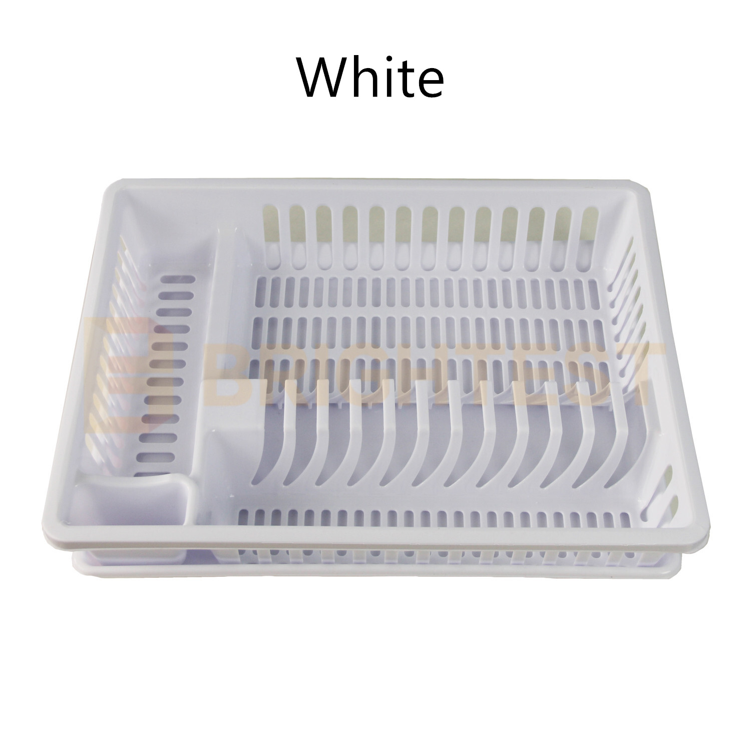 Plastic Dish Rack Plate Drying Cutlery Holder Drainer Dishrack Tray Set ...