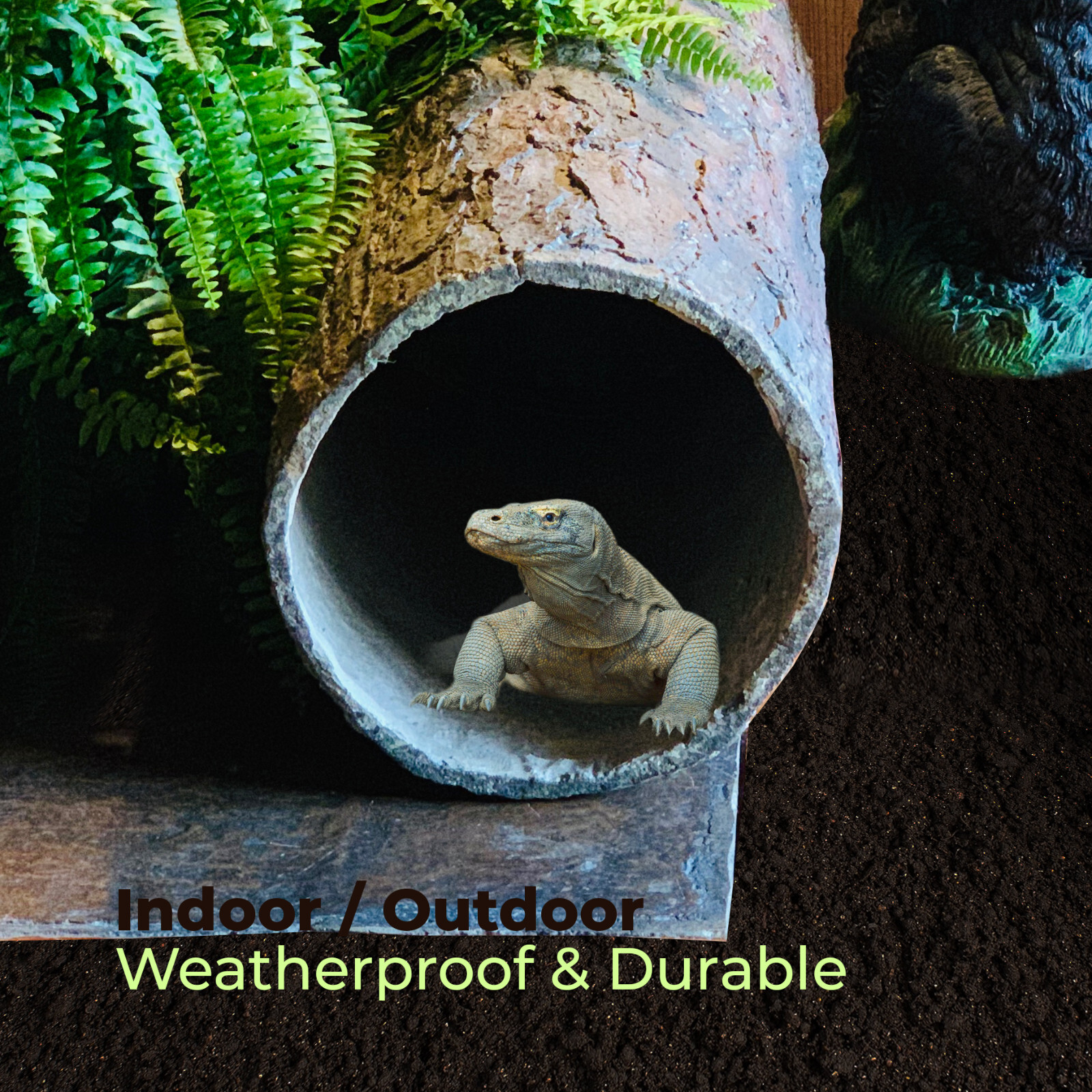 Hollow Log Hideaway Extra Large Realistic Stump Hideout for Reptiles ...
