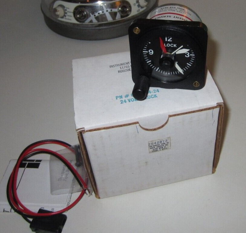 NEW WITH BOX AIRCRAFT CLOCK P/N CK-7264-24 24 VOLT ALT # 2642873 | eBay