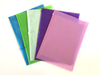 New A4 Waterproof Fabric & Clear Plastic Document Bag Paper File Folder ...