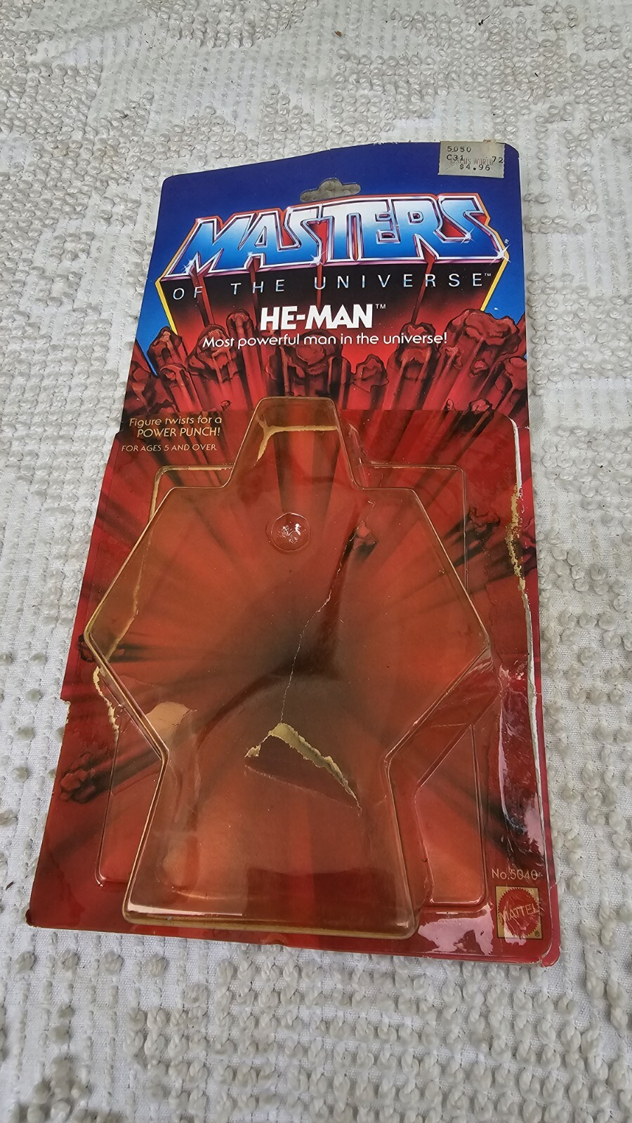 Original Masters Of The Universe He-Man Card Blister ONLY 1981 Vintage ...