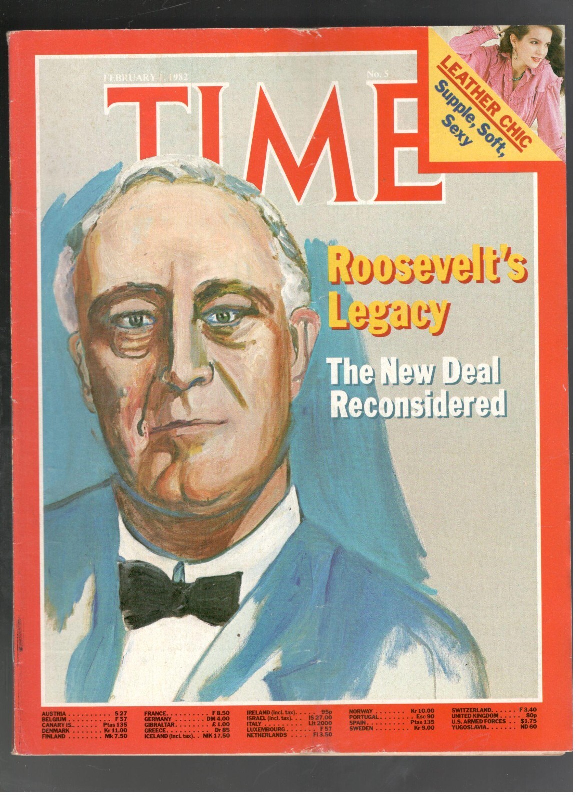 Roosevelt Legacy The New Deal Reconsidered Time Magazine 1982 February ...