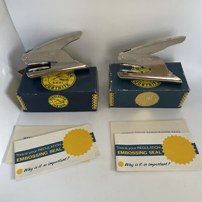 2 Justrite Official Notary Corporate Seal Pocket "Regulation" Seal ...