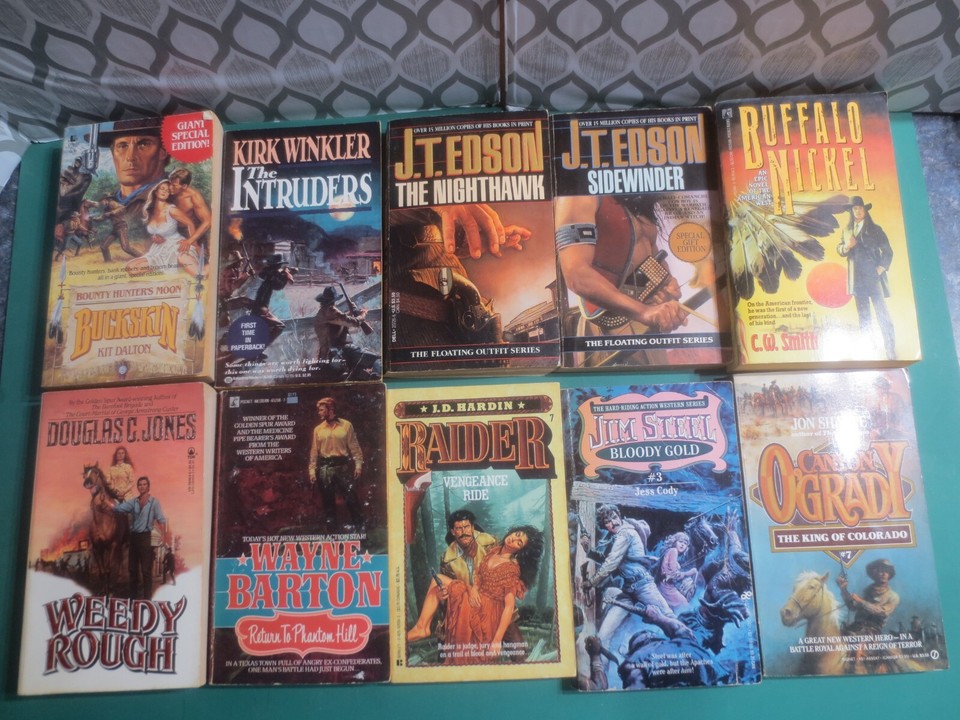 Lot of 34 Vintage Western Fiction Novel Books. | eBay
