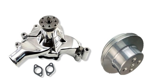 Big Block Chevy Chrome Aluminum Long Water Pump 454High Volume LWP w ...