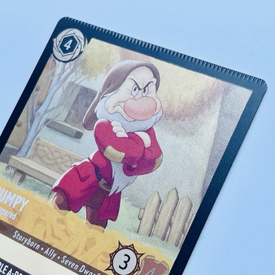 Grumpy Bad-Tempered 10/204 COLD FOIL CRIMPED ERROR MISCUT Disney ...