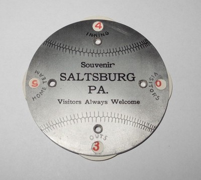 1910 Baseball Souvenir Metal Pocket Scorer Counter Advertising ...
