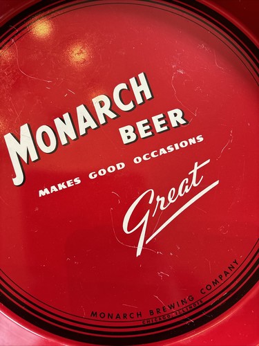 Rare Vintage Beer Bar Tray Monarch Beer Chicago | eBay