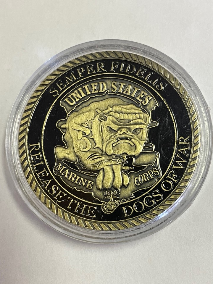 United States Marine Corps Coin USMC Emblem Souvenir Release the Dogs ...