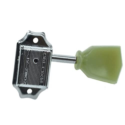 3x3 Deluxe Vintage Tuners Guitar Split Shaft Post Chrome with Green ...