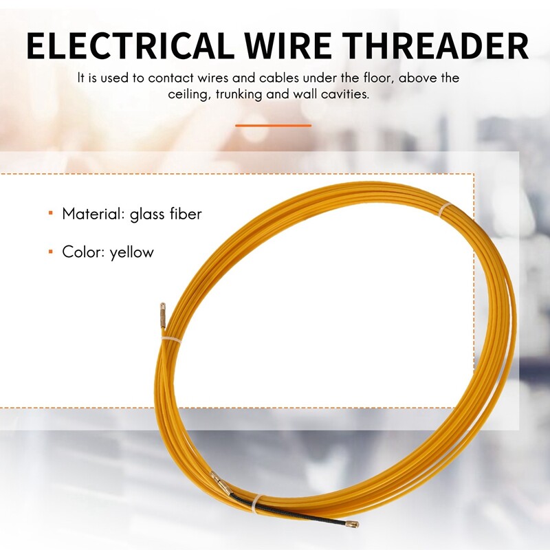 20M 3Mm Guide Device Fiberglass Electric Cable Push Pullers Duct Snake ...