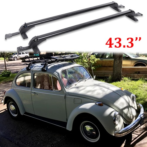 VW Beetle Car Top Roof Rack 43.3" Cross Bar Luggage Carrier Aluminum w ...