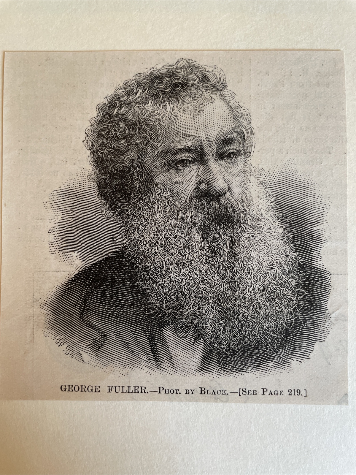 George Fuller Portrait Painter 1884 Harper's Weekly Sketch Print | eBay
