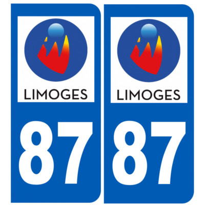 numéro immatriculation 87 Limoges - Sticker/autocollant | eBay