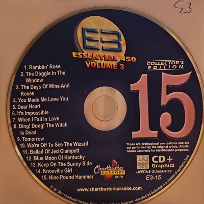 E3 15 ESSENTIAL 450 COLLECTION CHARTBUSTER KARAOKE CDG | eBay