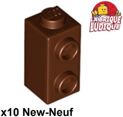 Lego 10X Brick Modified 1X1X1 2 Studs Brown/Reddish Brown 32952 | eBay
