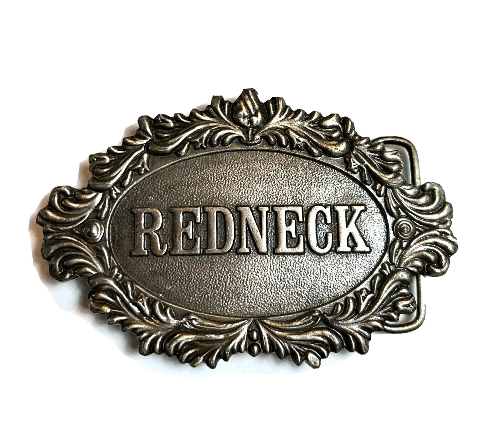 Capt. Hawks REDNECK Belt Buckle Pewter from 1970s - Gem