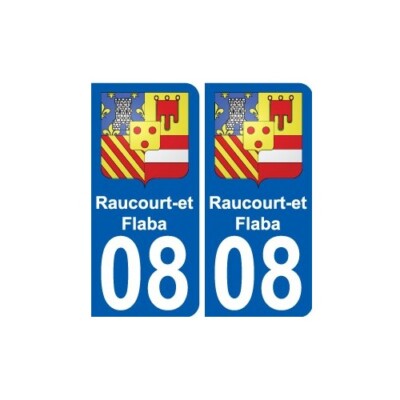 08 Raucourt-et-Flaba blason autocollant plaque stickers ville | eBay