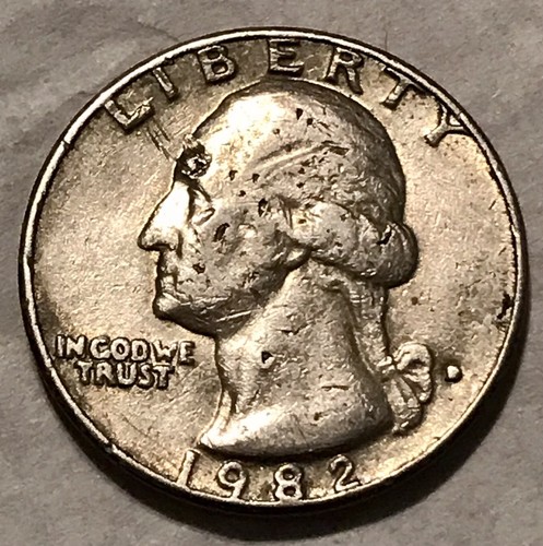 1982 D Washington Quarter Lamination Error Doubled Die Filled In MM ...
