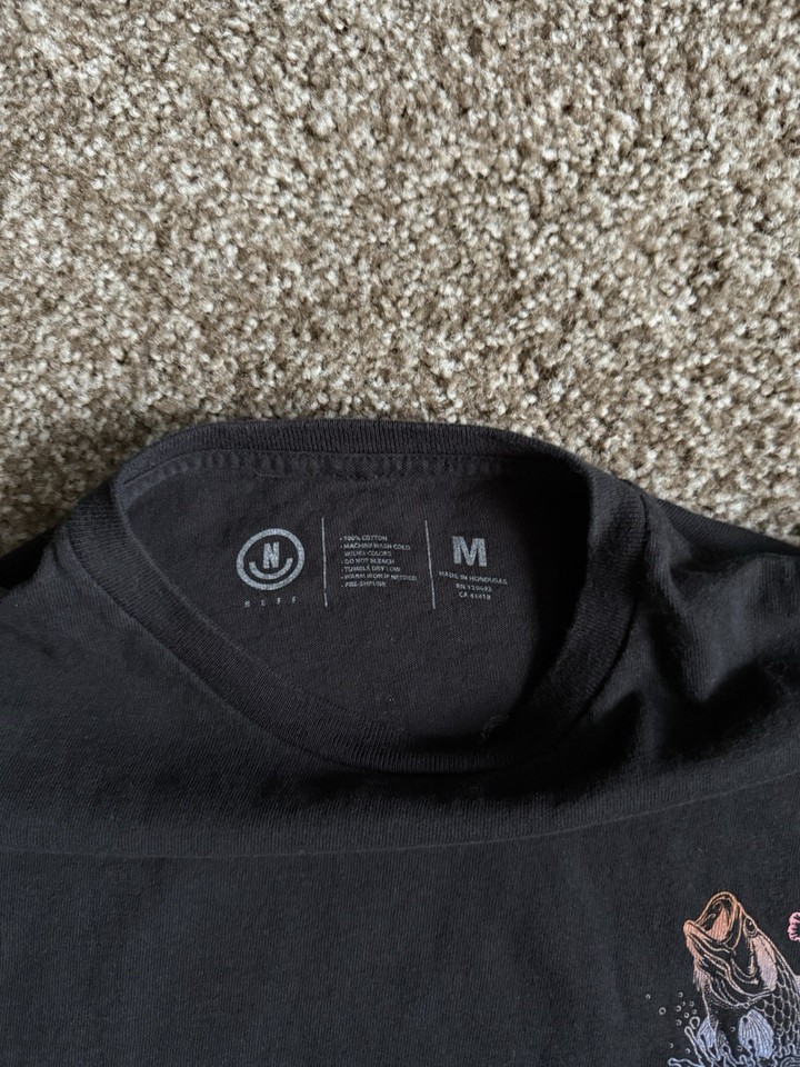 Neff Co. Black Long Sleeve Shirt Fish Logo Men’s Size Medium | eBay