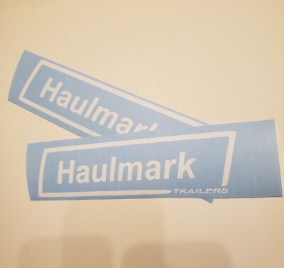 HAULMARK trailers trailer enclosed Decals (Set of 2) WHITE 24 "BEST USA ...