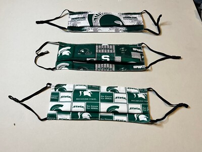Michigan State Spartans Face Masks 3-Pack | eBay