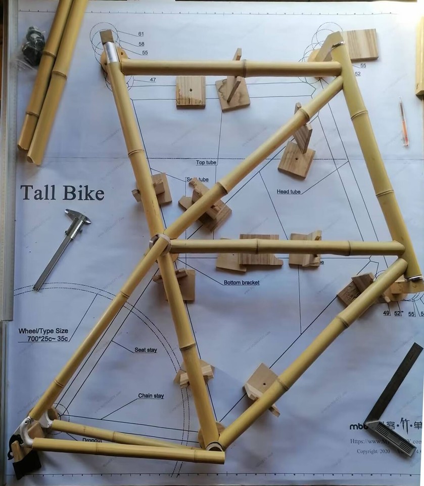 Custom Bamboo Bicycle Frame Build Kit | eBay