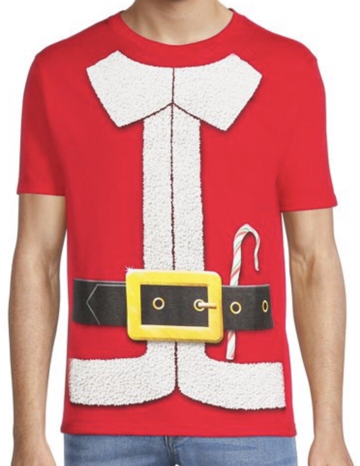 Men's Christmas Holiday Time Graphic Print Santa Suit T-shirt NWT 2XL ...