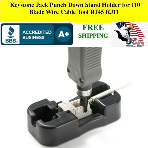 Keystone Jack Punch Down Stand Holder 110 Blade Wire Cable Tool RJ45 ...