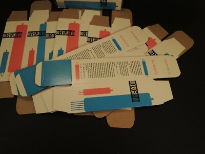 RFT-BLANK CARTON BOX for Radio Tubes EL 34-GZ34- 6SN7-4.72"x1.57"x1.57 ...