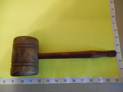Antique Wood Gavel 12in long Head 4in x 2.5 in handle 9 in | eBay