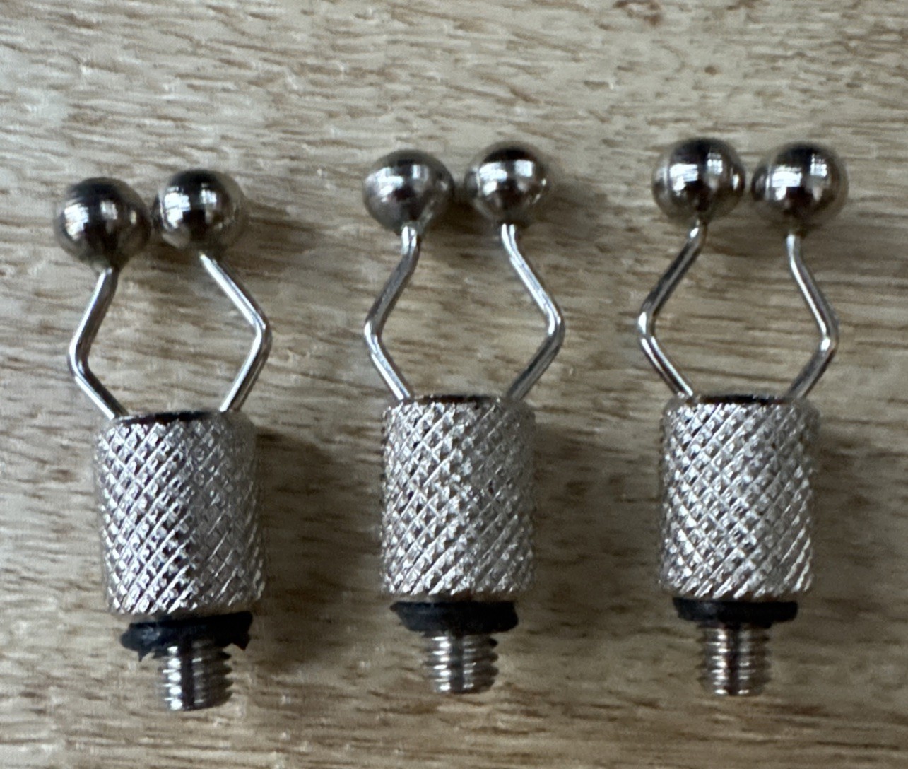 3 Stainless Adjustable Ball Line Clips 2BA Thread For Carp Bobbins Fit ...