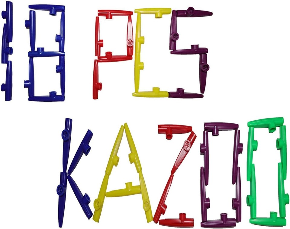 20Pcs Plastic Kazoos With 20Pcs Kazoo Flute Diaphragms,Multi Colors ...