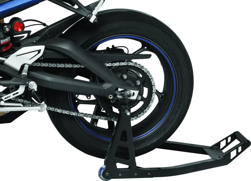 BikeMaster Aluminum Rear Motorcycle Stand – Black Finish, Stable ...