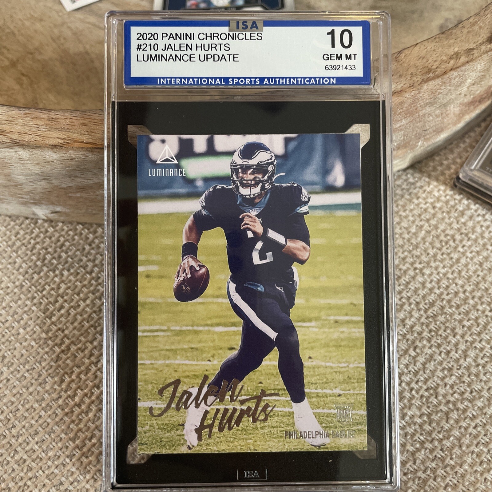 Jalen Hurts Rookie 2020 Chronicles Luminance Update Pink #210 RC ISA 10 ...