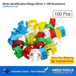 Birds, Identification, Chicken, Bands, Poultry, Leg Rings, Tag, 25mm, 1 ...