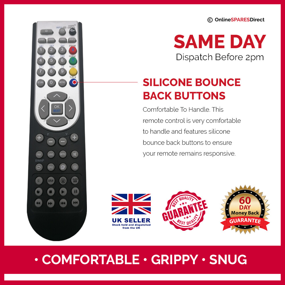 Replacement RC1900 Remote Control For TECHWOOD TV 22884HDDVDD ...