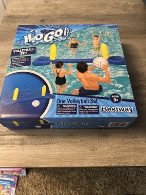 H2O Go! Inflatable Floating Volleyball Set Pool Water Game Includes ...