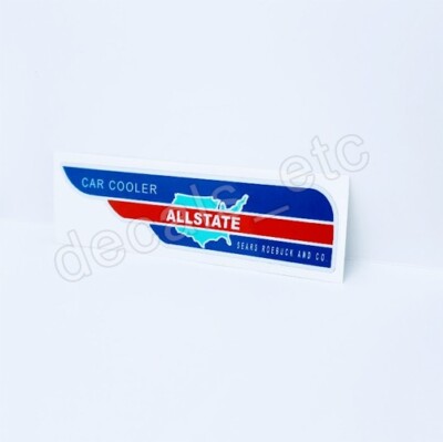 ALLSTATE Car Cooler Sticker, evaporative swamp cooler decal, thermador ...