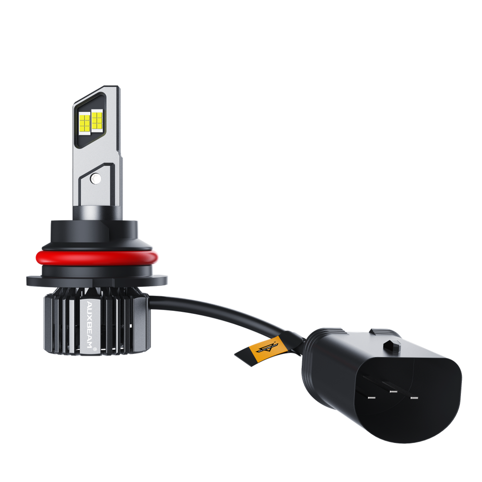 AUXBEAM 9007 HB5 LED Headlight Bulbs Kit 6500K High Low Beam Super ...