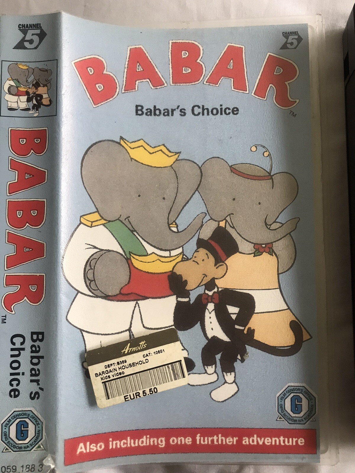BABAR THE ELEPHANT BABAR'S CHOICE CHANNEL 5 PAL VHS VIDEO KIDS CHILDREN ...