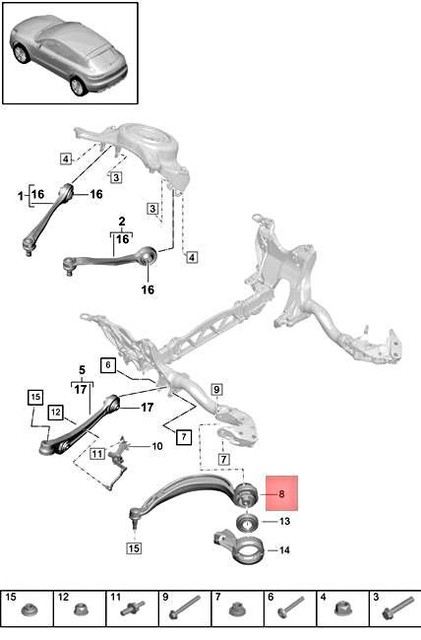 Genuine PORSCHE Macan 95B Guide Left 95B407693 for sale online | eBay