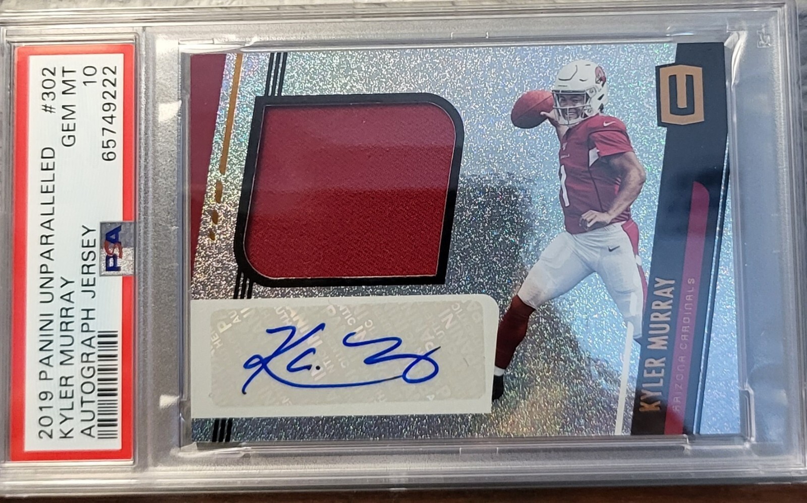 2019 Unparalleled Kyler Murray Autograph Rookie Jersey Auto RC PSA 10 ...