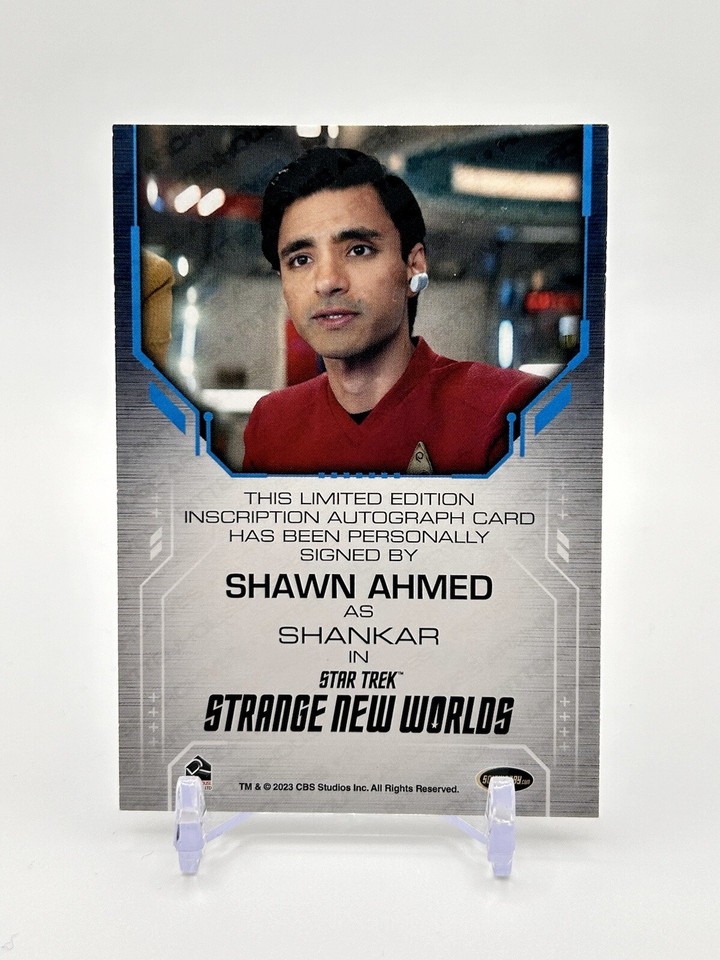 Star Trek Strange New Worlds S. Ahmed as “Ensign Shankar” Inscription ...