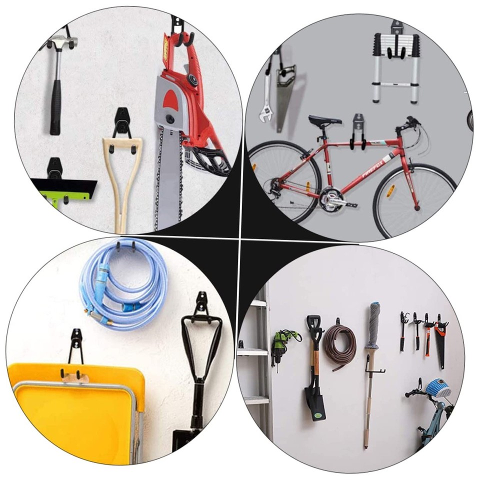 Heavy Duty Wall Hooks 2-Pack Metal Garage Storage Hooks with PVC ...