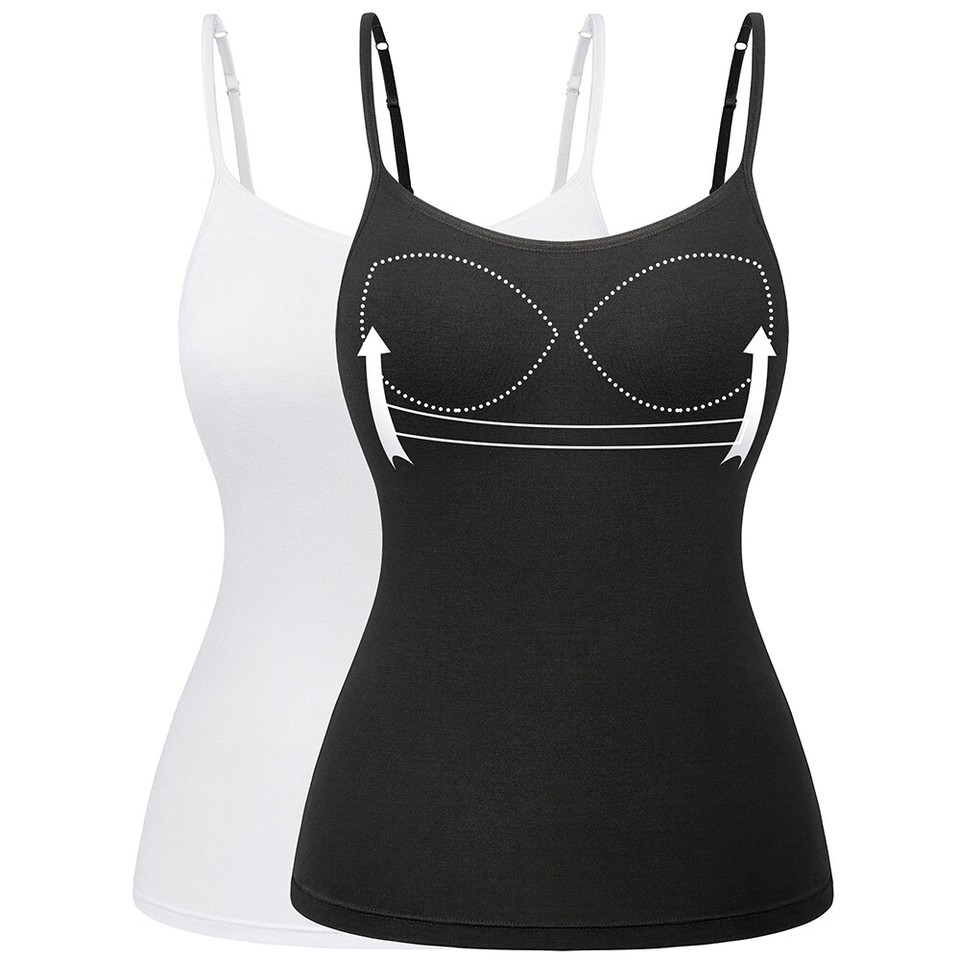 Women's Cool Comfort Firm Tummy Control Tank Tops Camisole Body Shaper ...