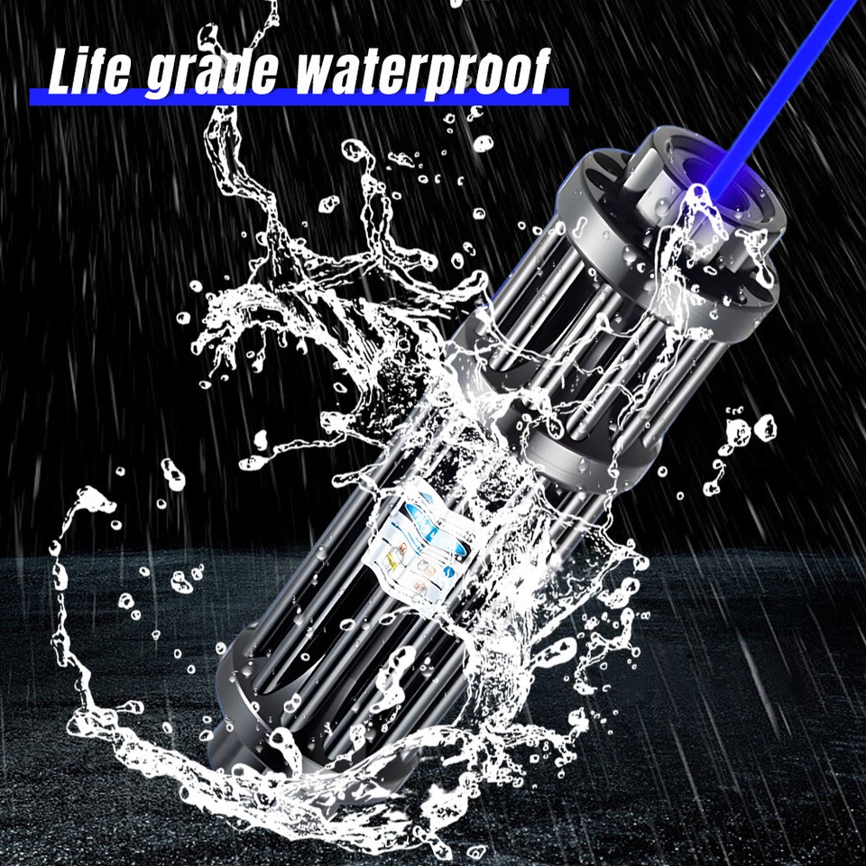10Watt Adjustable High Power Blue Burning Laser Pointer Visible Dot ...