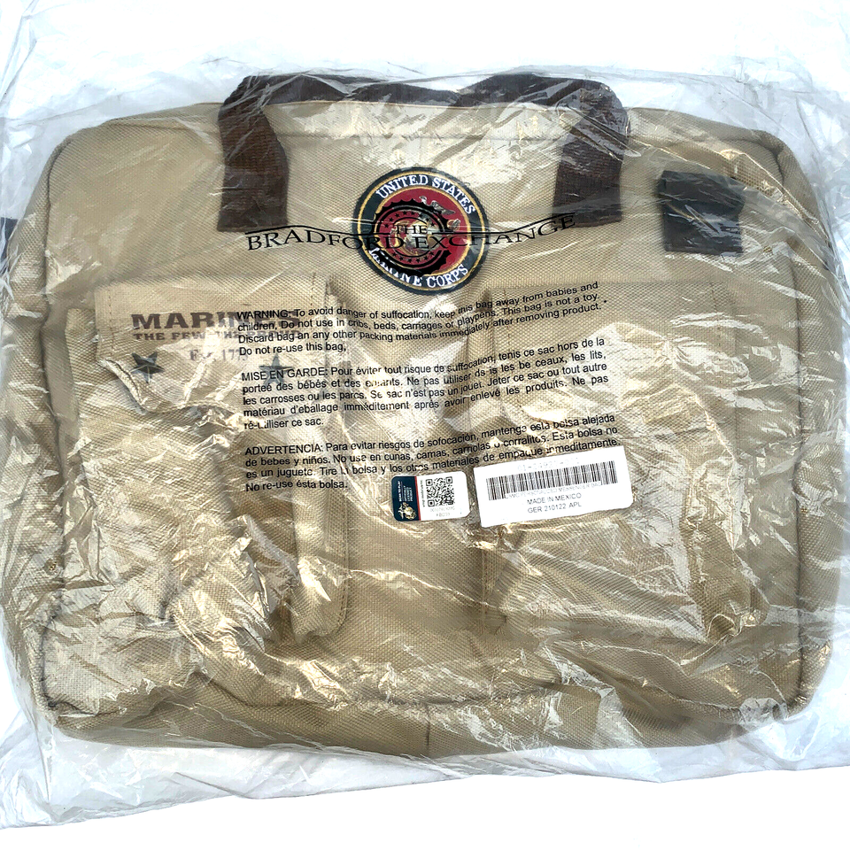 The Bradford Exchange USMC Canvas Messenger Bag U.S. Marine Corps Tote ...
