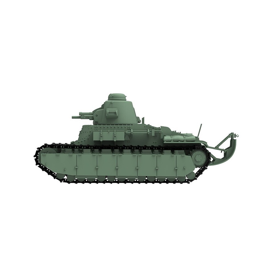 OO Scale 20mm Military Model Kit France D1 Light Tank ST2 Turret &47mm ...